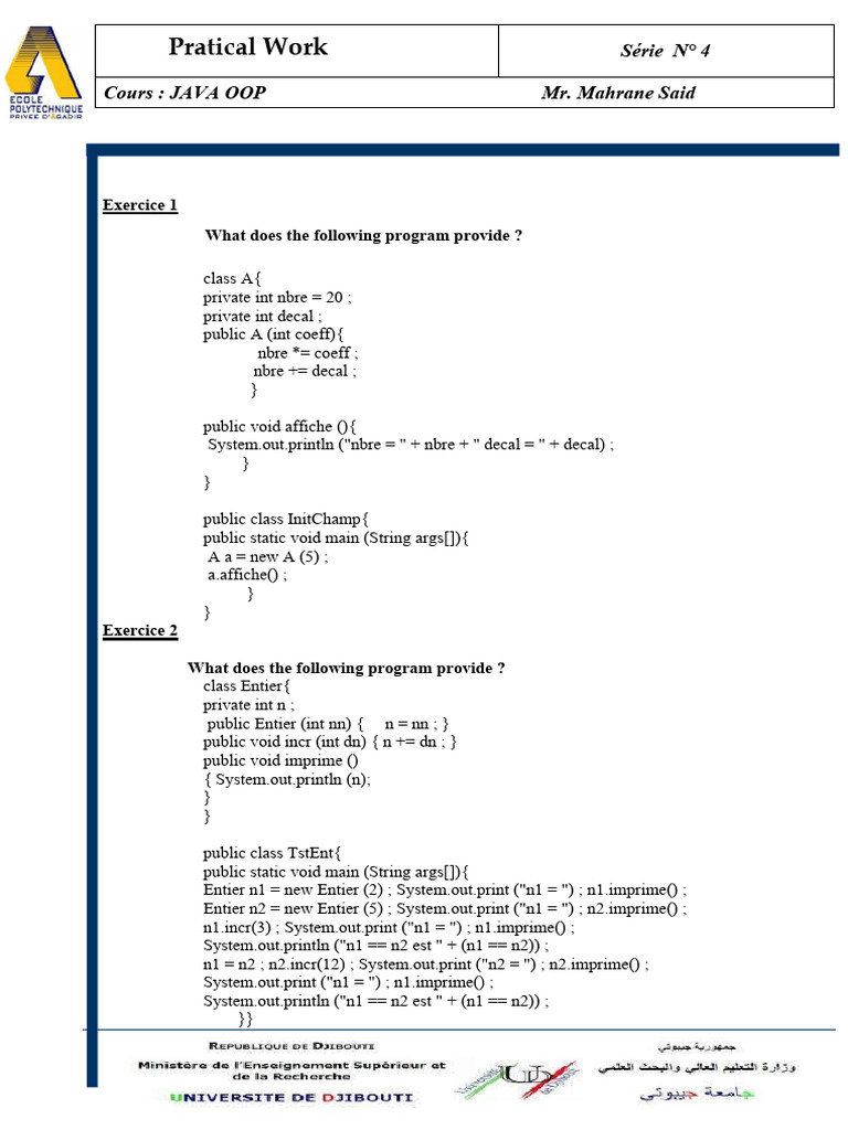 TP2 Poo | PDF | Class (Computer Programming) | Software Engineering