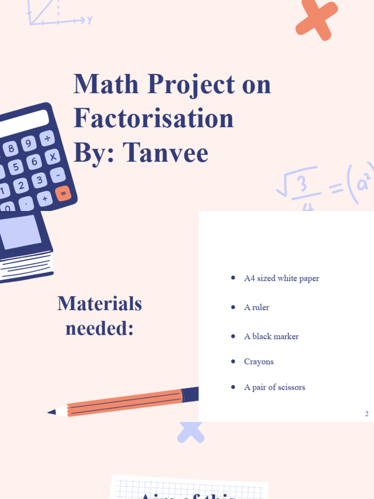 Project On Factorisation PPT by Tanvee Grade 9 | PDF | Mathematics ...