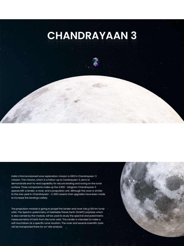 Chandrayaan-3 Mission Overview | PDF | Lander (Spacecraft) | Moon