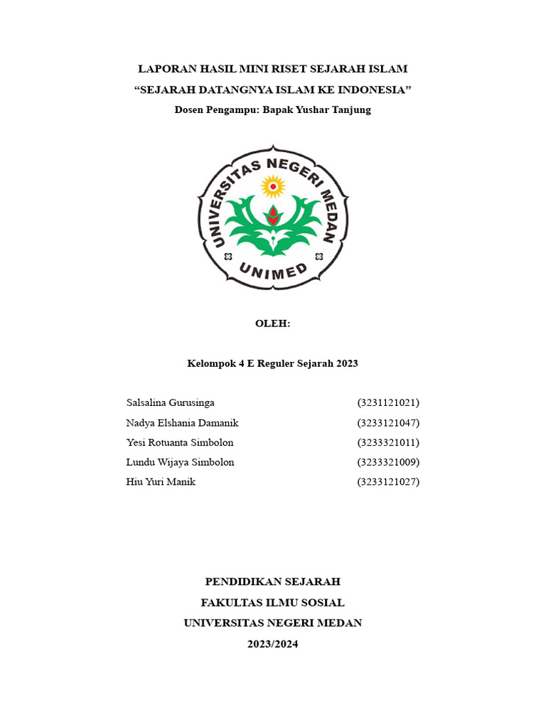 Laporan Hasil Mini Riset Sejarah Islam | PDF