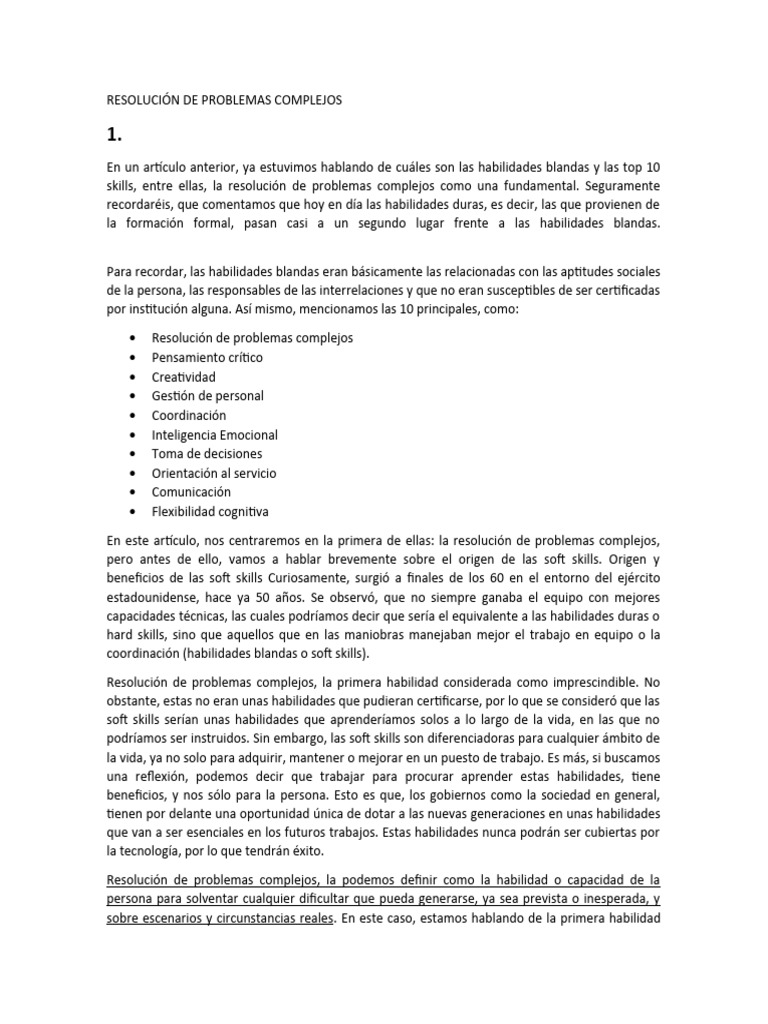 Resolución de Problemas Complejos | Descargar gratis PDF | Toma de ...