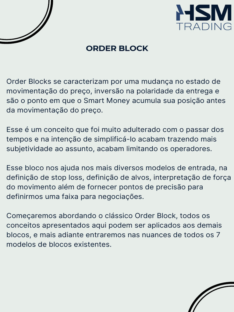 Identificação e Validação de Order Blocks | PDF