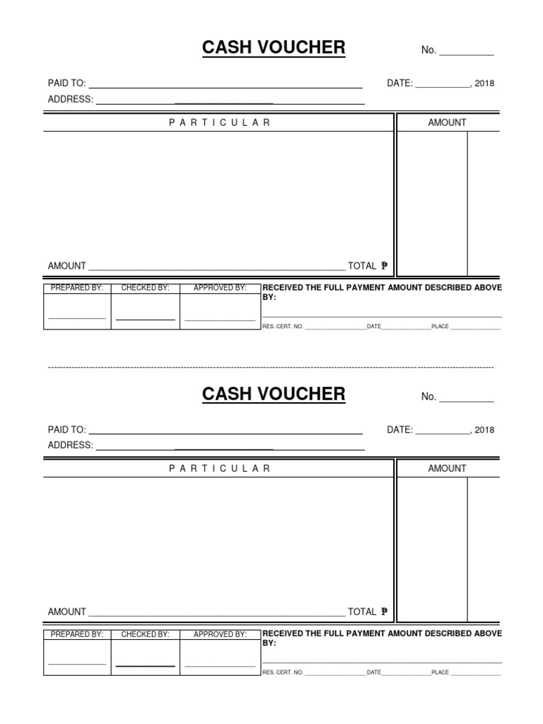 Cash Voucher | PDF | Receipt | Economies