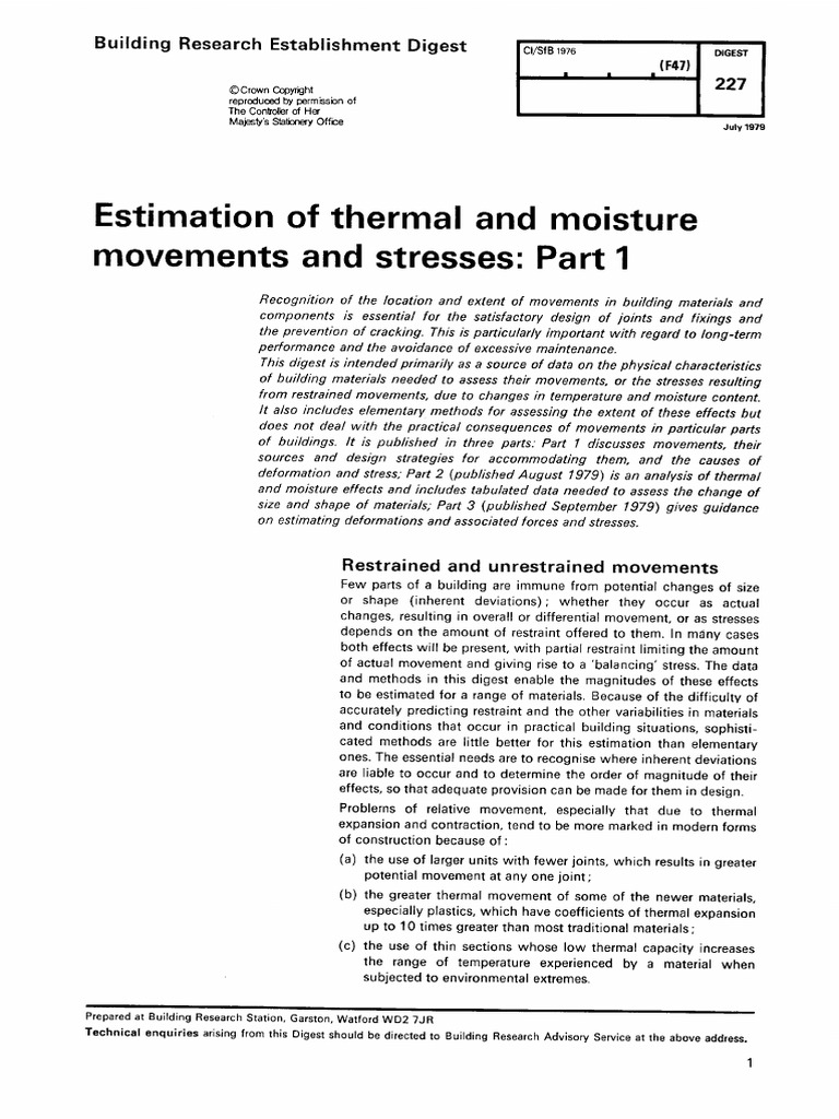 Therm & Moisture Movement | PDF