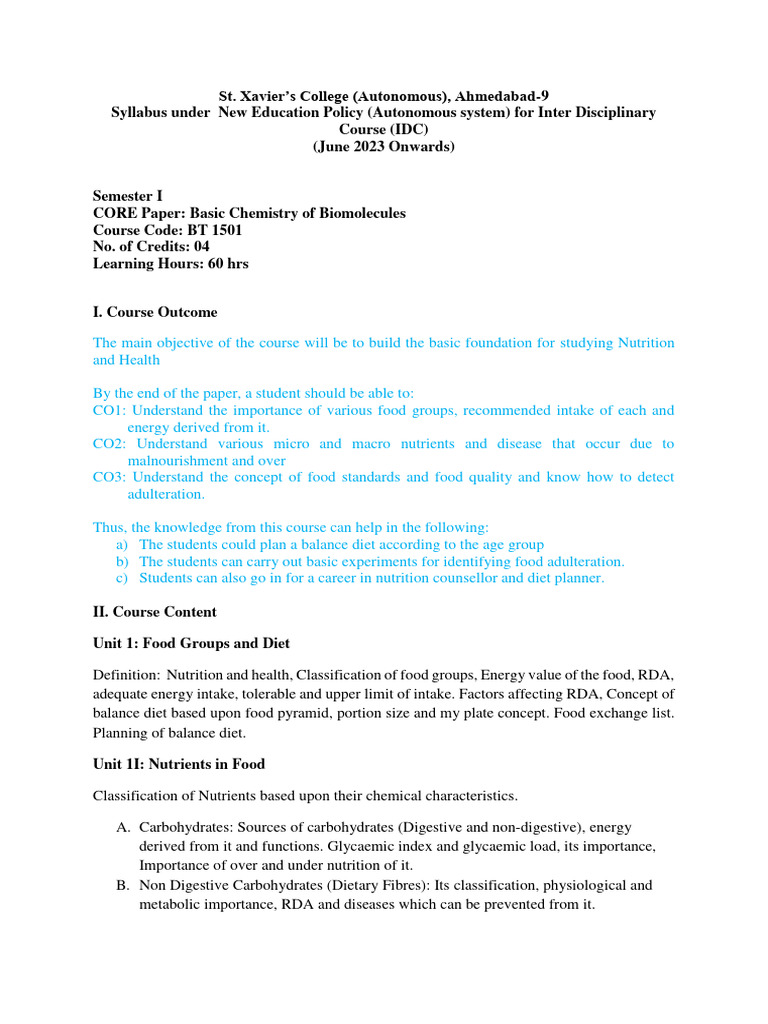 IDC - 2023 - Nutrition and Health | PDF | Nutrition | Diet & Nutrition