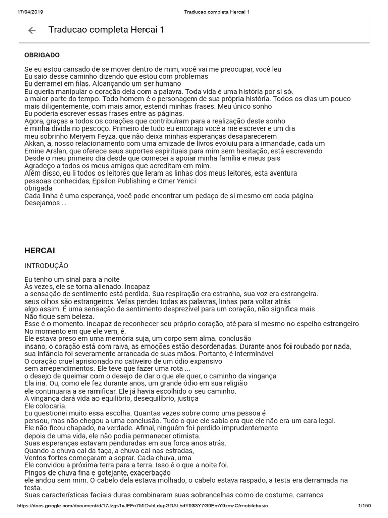 Hercai I | PDF | Amor | Pensamento
