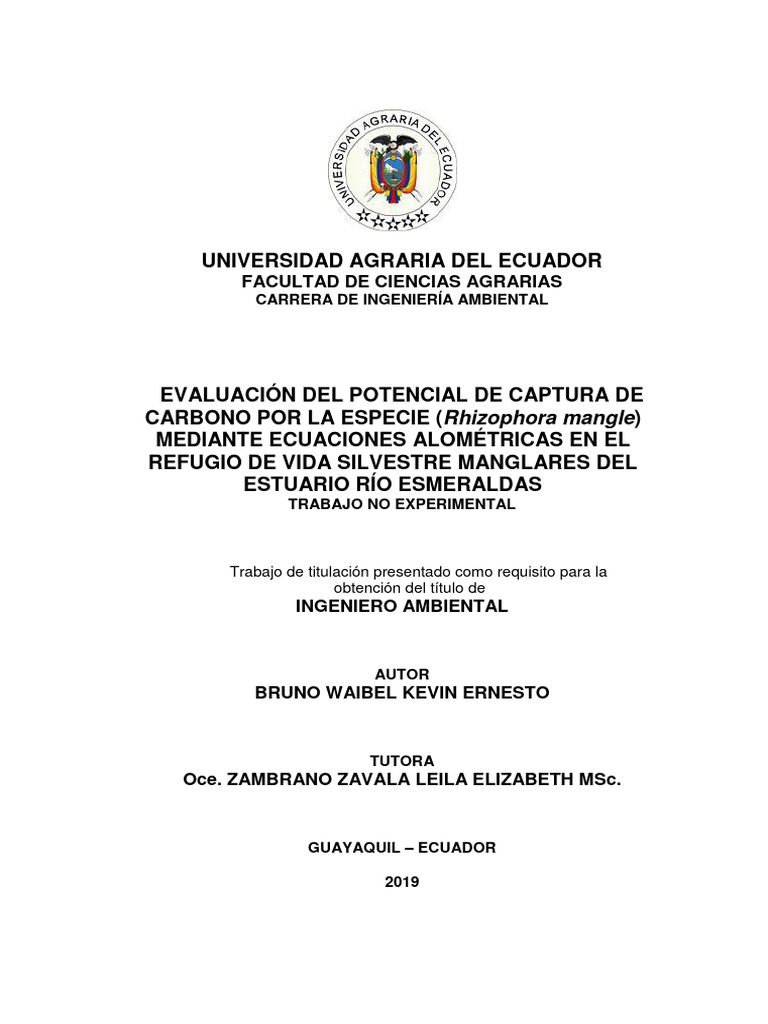 Bruno Waibel Kevin Ernesto | PDF | Mangle | Entorno natural