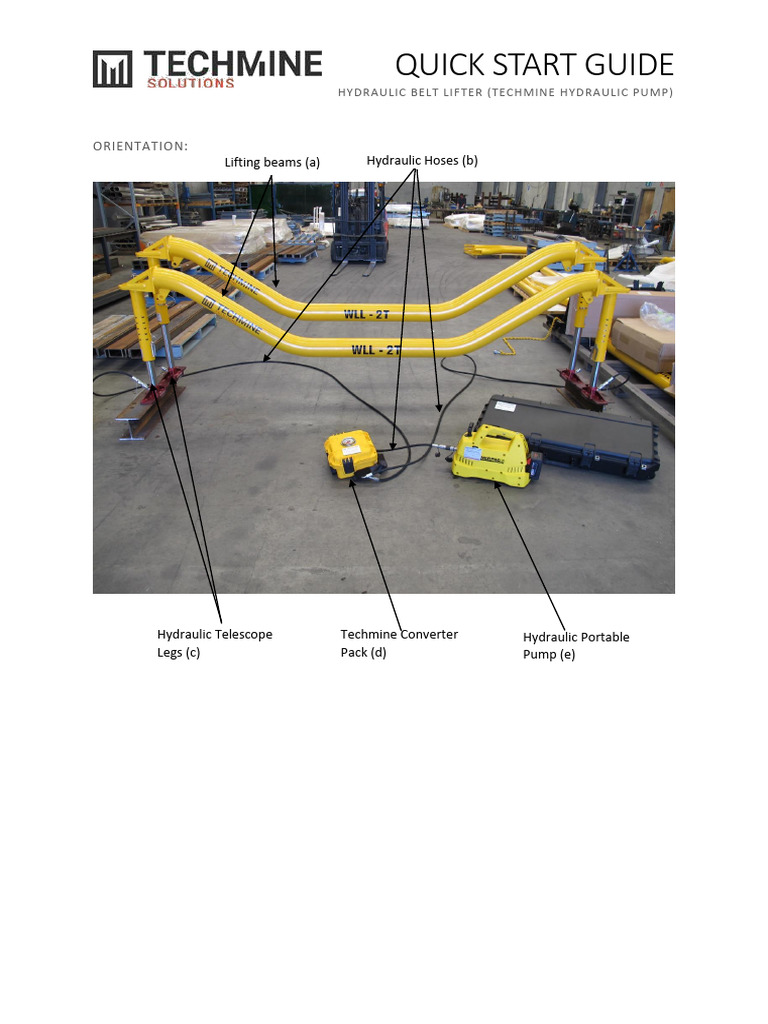 Techmine Hydraulic Belt Lifter Guide | PDF
