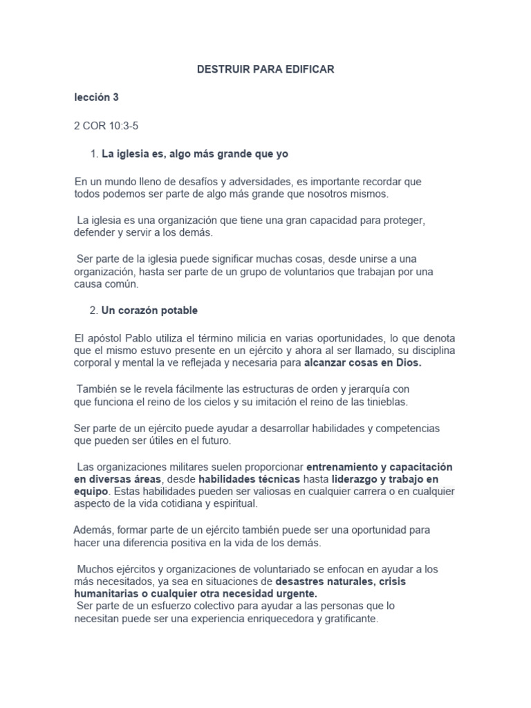 Destruir para Edificar | PDF | Teología