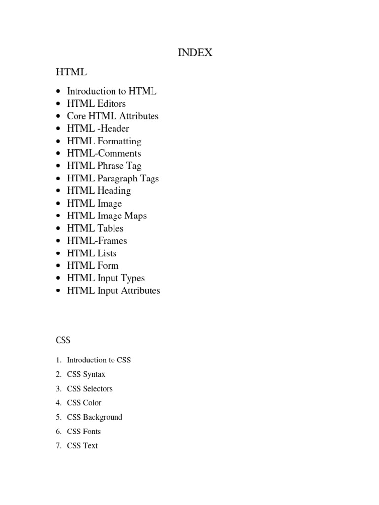 Introduction To Html Pdf Html Html Element 3205