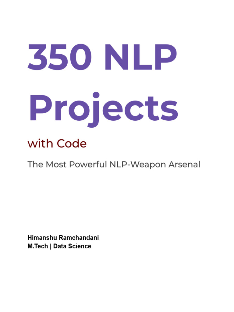 350 NLP Projects With Code | PDF | Speech Synthesis | Speech Recognition