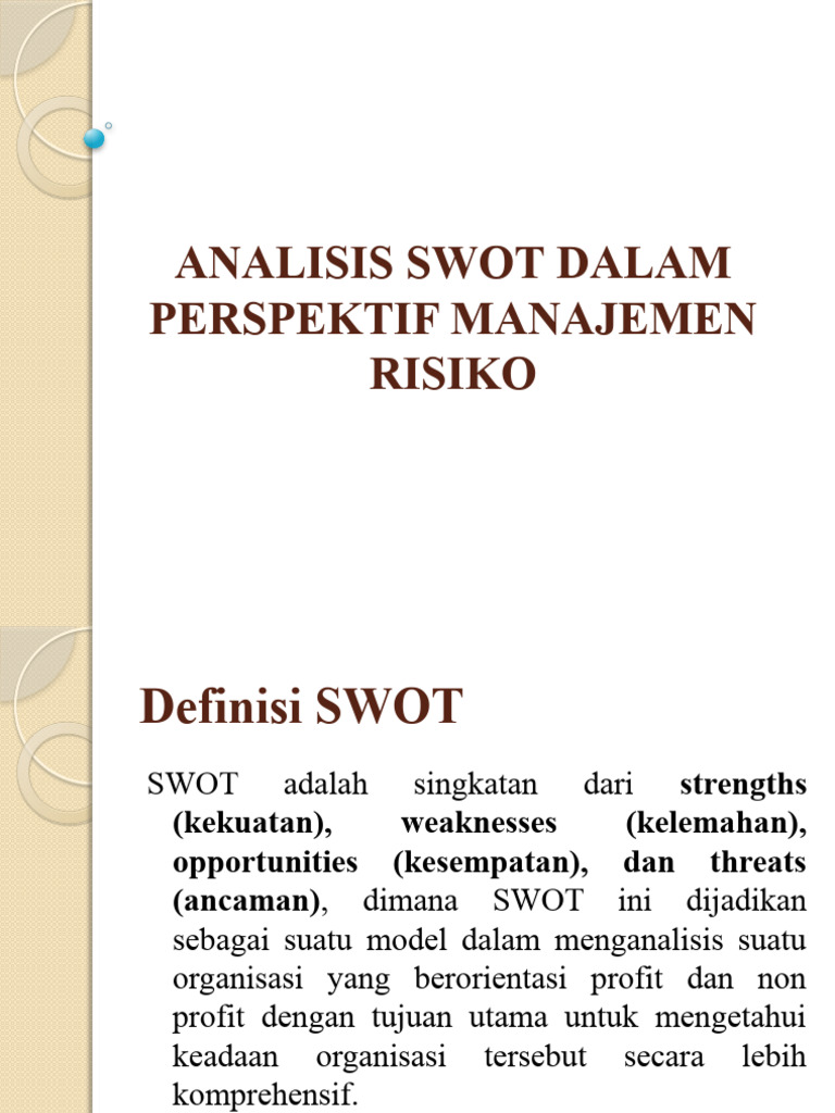 12 Analisis Swot | PDF