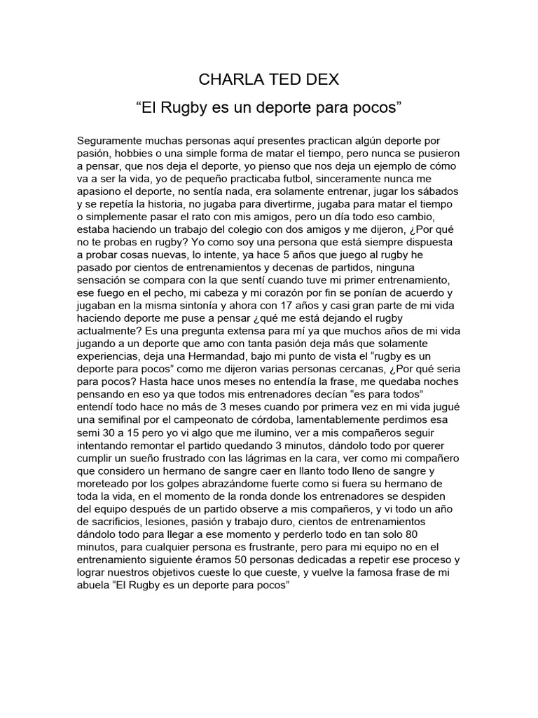 Charla Ted Dex | PDF