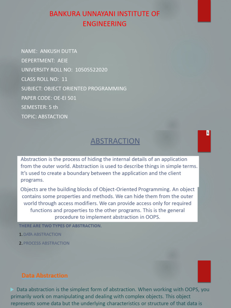 Object Oriented Programming Pdf Abstraction Computer Science Object Oriented Programming