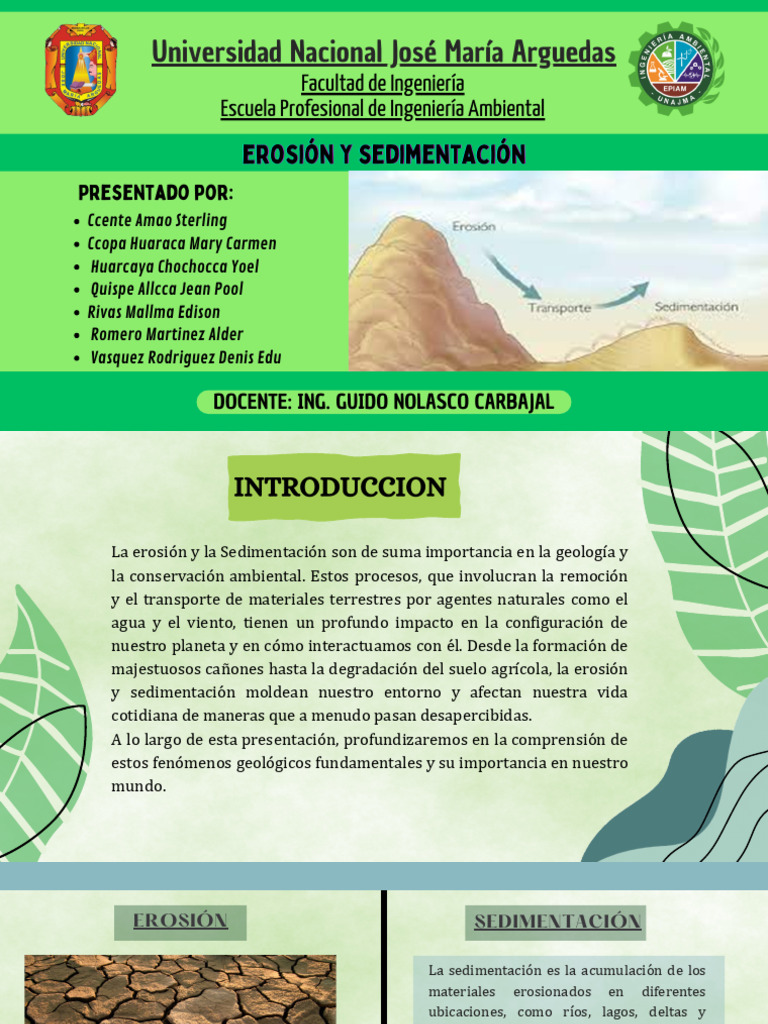 Erosión y Sedimentación: Impactos y Tipos | PDF | Suelo | Erosión