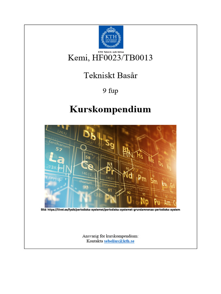 Kurskompendium Kemi | PDF