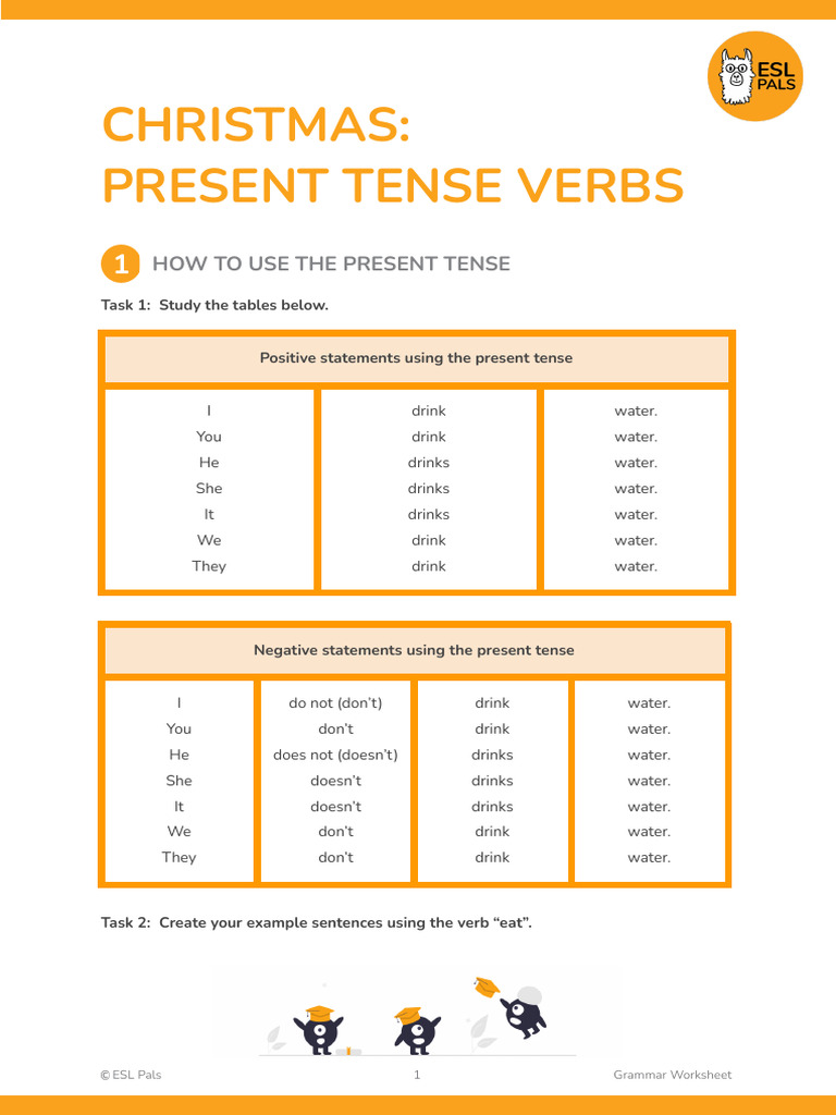 (SV) Christmas Present Tense Verbs | PDF | Christmas
