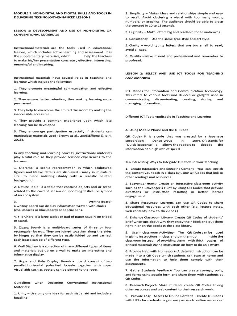 Module 3 TTL | PDF | Educational Technology | Infographics