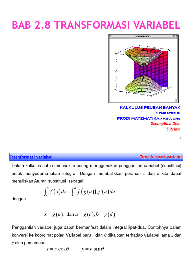 Kalkulus Peubah Banyak | PDF
