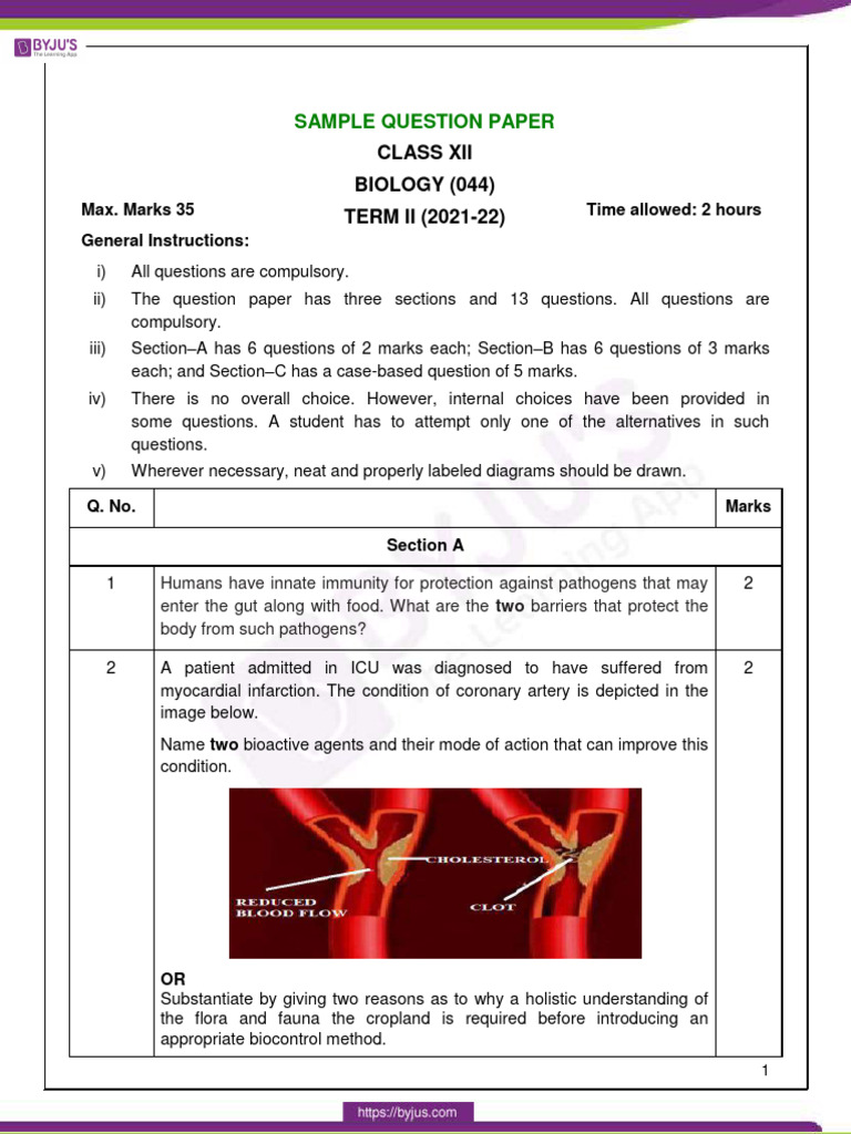 Class 12 Biology Exam Prep | PDF | Life Sciences | Genetics