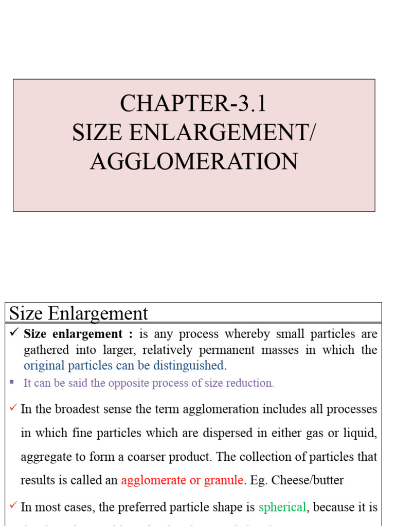 Particle Agglomeration Guide | PDF | Liquids | Adhesion