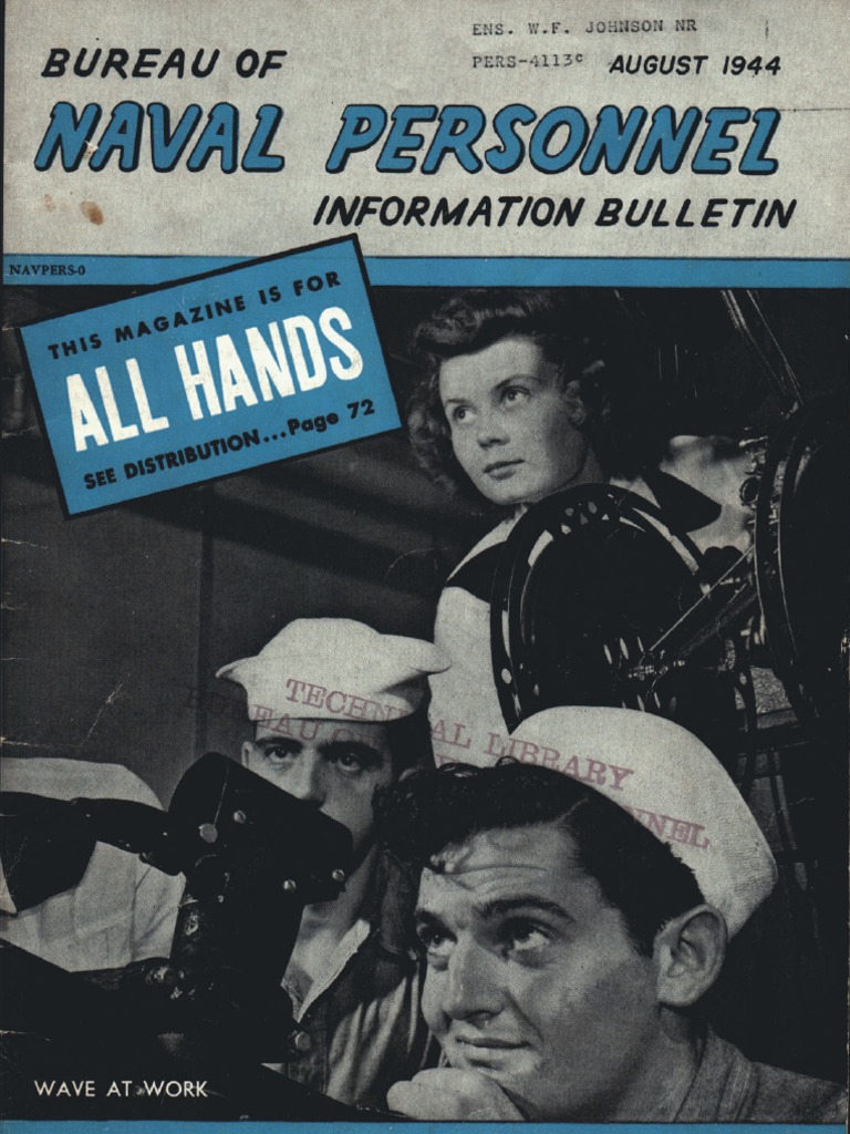 All Hands Naval Bulletin - Aug 1944 | PDF | Military Discharge | Waves