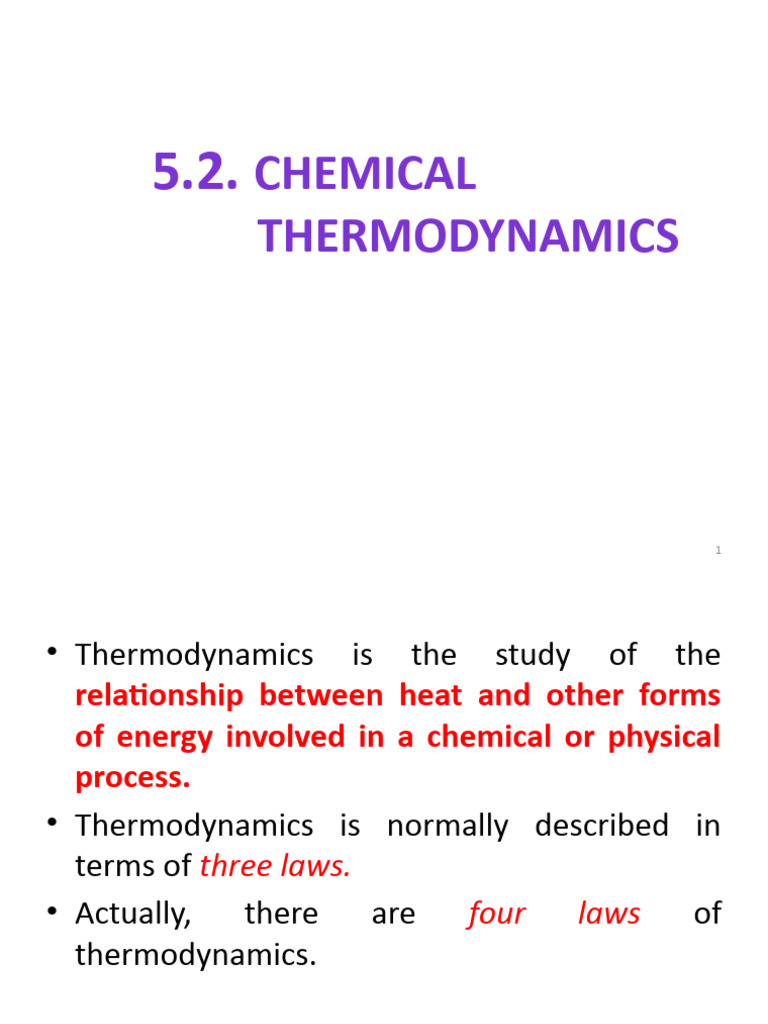 Chemical Thermodynamics Final | PDF | Entropy | Gibbs Free Energy