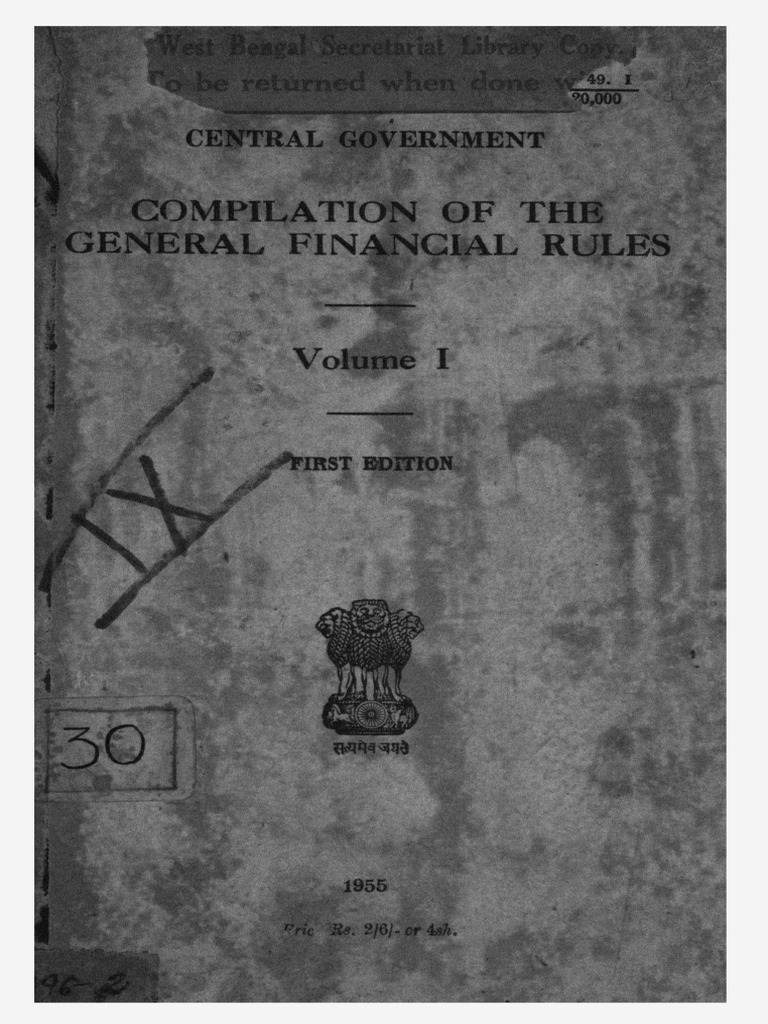 Financial Rules for Govt Departments | PDF | Audit | Money