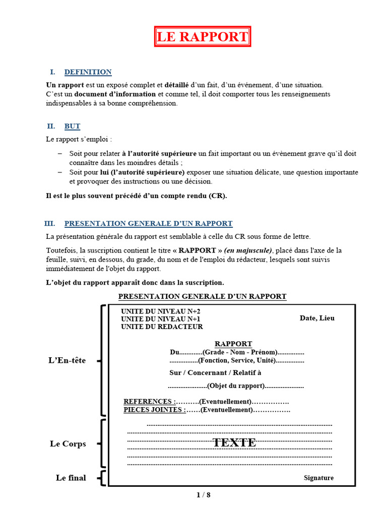 Guide de rédaction d'un rapport efficace | PDF | Linguistique ...