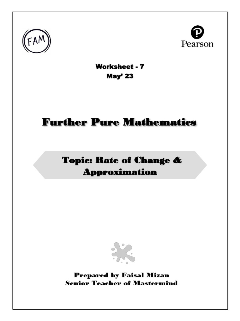 May 23 Worksheet 7 Rate - of - Change - Approximation | PDF | Area | Sphere