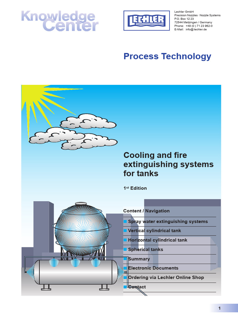 Fire Protection Nozzle Systems for Tanks | PDF | Nozzle | Fires