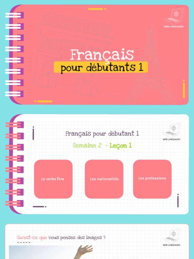 Français Débutants : Verbes et Nationalités | PDF | Langue française ...