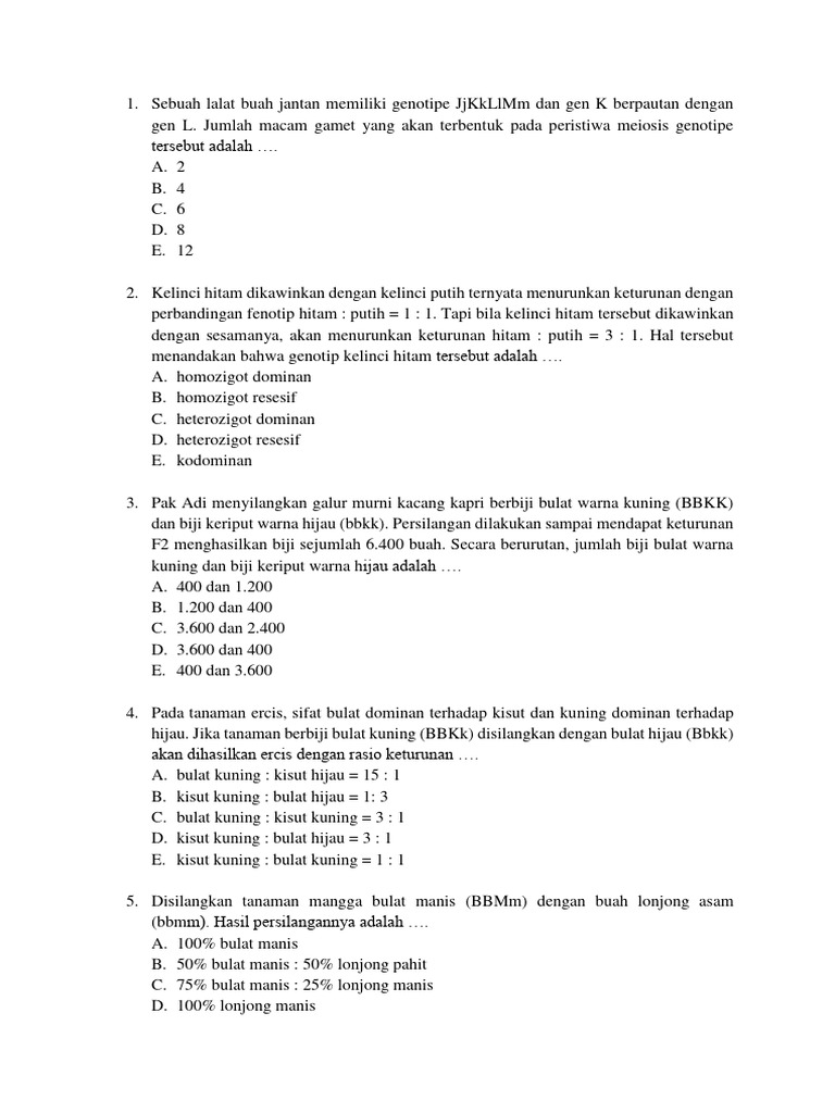 Latihan Soal Hereditas | PDF