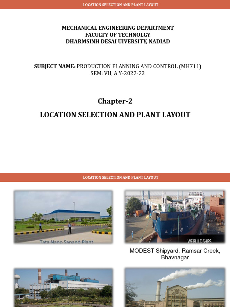 CH - 2 Plant Location - Layout | Download Free PDF | Cost Of Living | Labour Economics