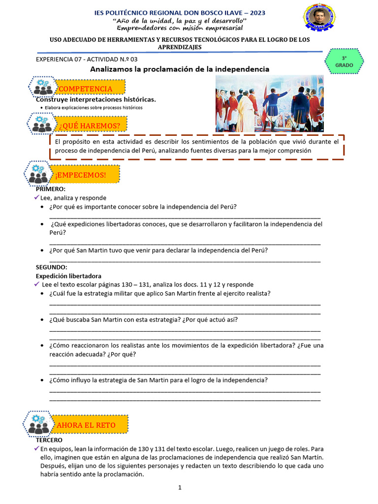 Exp7 - Act 3 - 3° CCSS | PDF