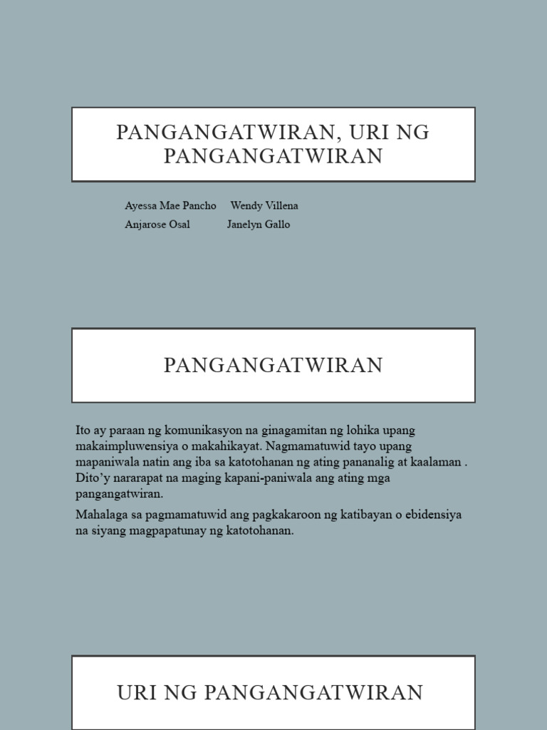 G9 Pangangatwiran | PDF