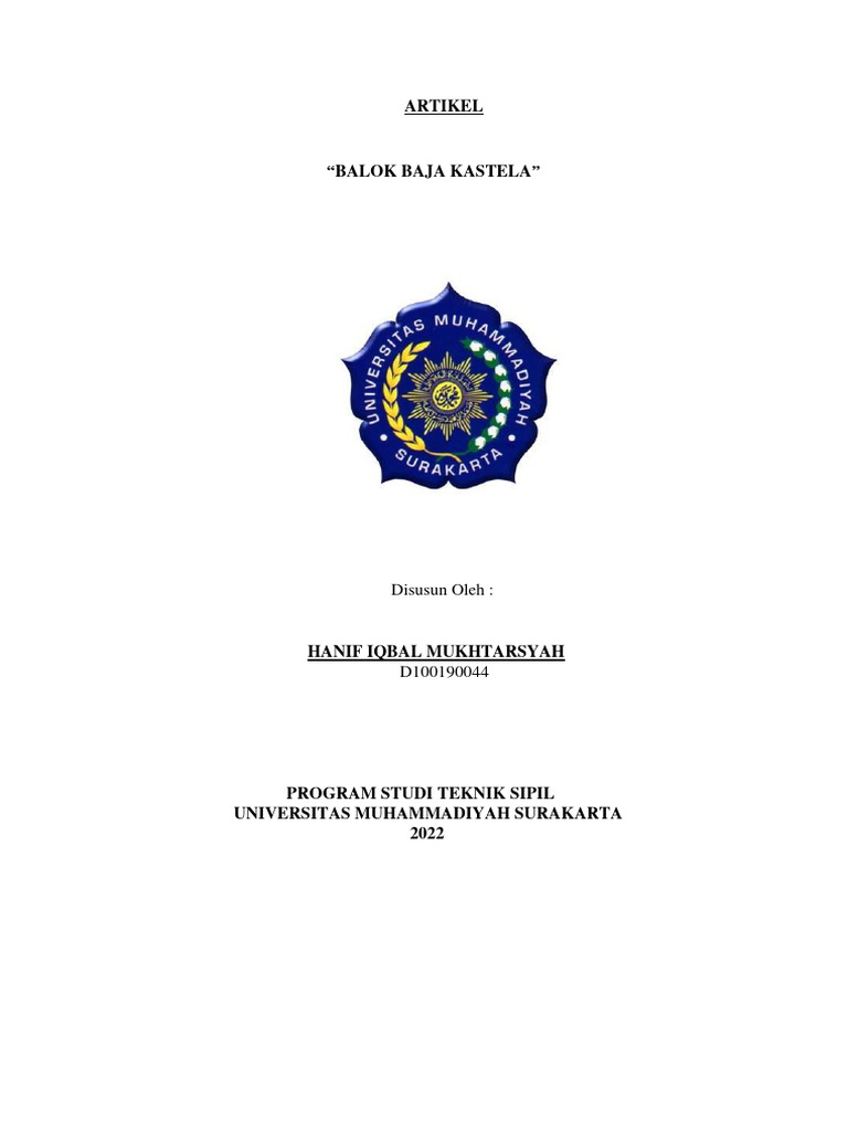 Balok Baja Kastela: Definisi dan Manfaat | PDF | Seni | Teknologi ...