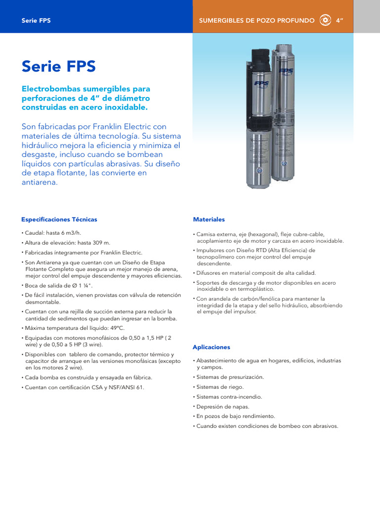 FPS - PDF - 73168 (Bomba en Catalogo) | Descargar gratis PDF | Ciencias fisicas | Ingeniero civil