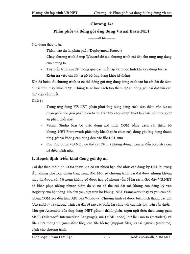 14 - Chuong 14 - Phan Phoi Va Dong Goi Ung Dung Visual | PDF