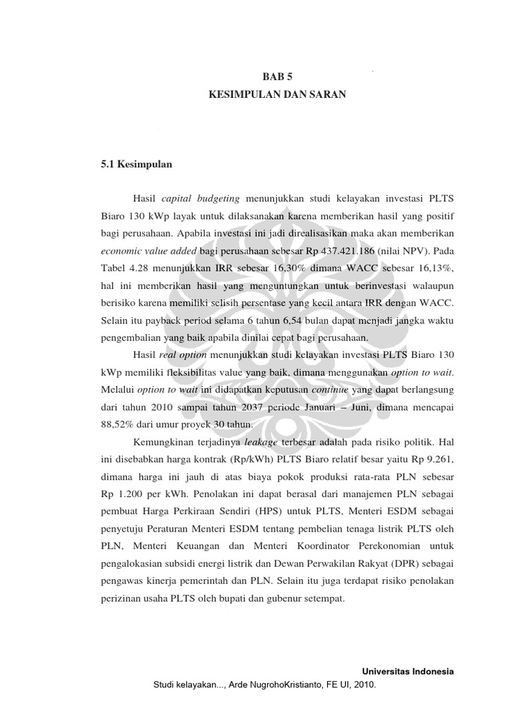 Kesimpulan Dan Saran | PDF