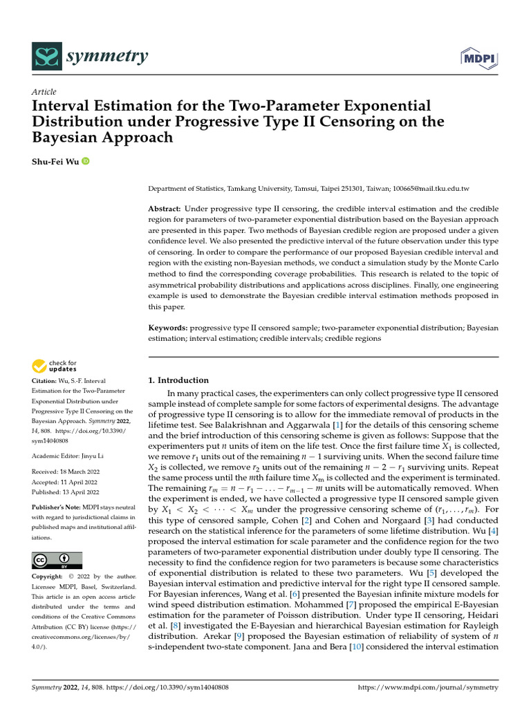 Interval Estimation For The Two-Parameter Exponential Distribution Under Progressive Type II ...