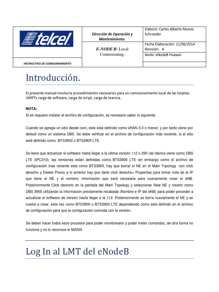 Configuracion de Umpt Pasos A Seguir | PDF | Protocolo de transferencia ...