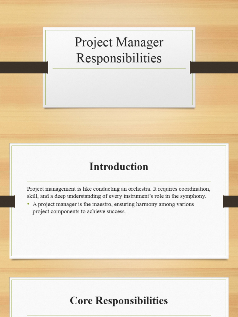 Project Manager Responsibilities | PDF | Project Management | Economies