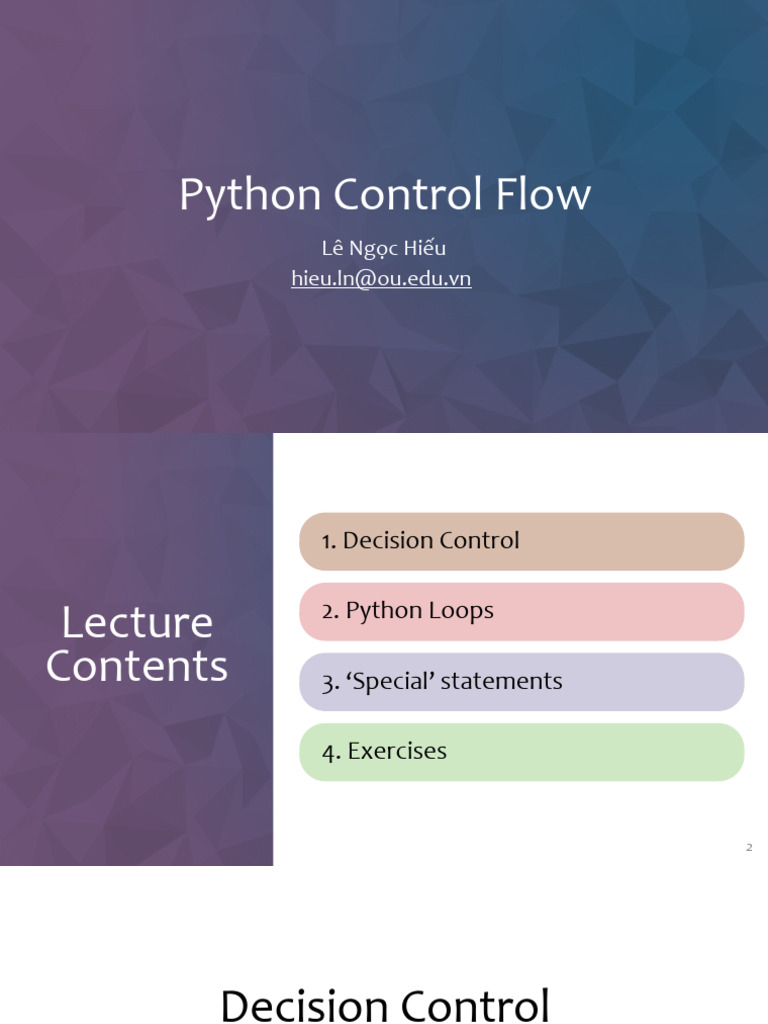 PythonCoBan B10 | PDF | Parameter (Computer Programming) | Control Flow
