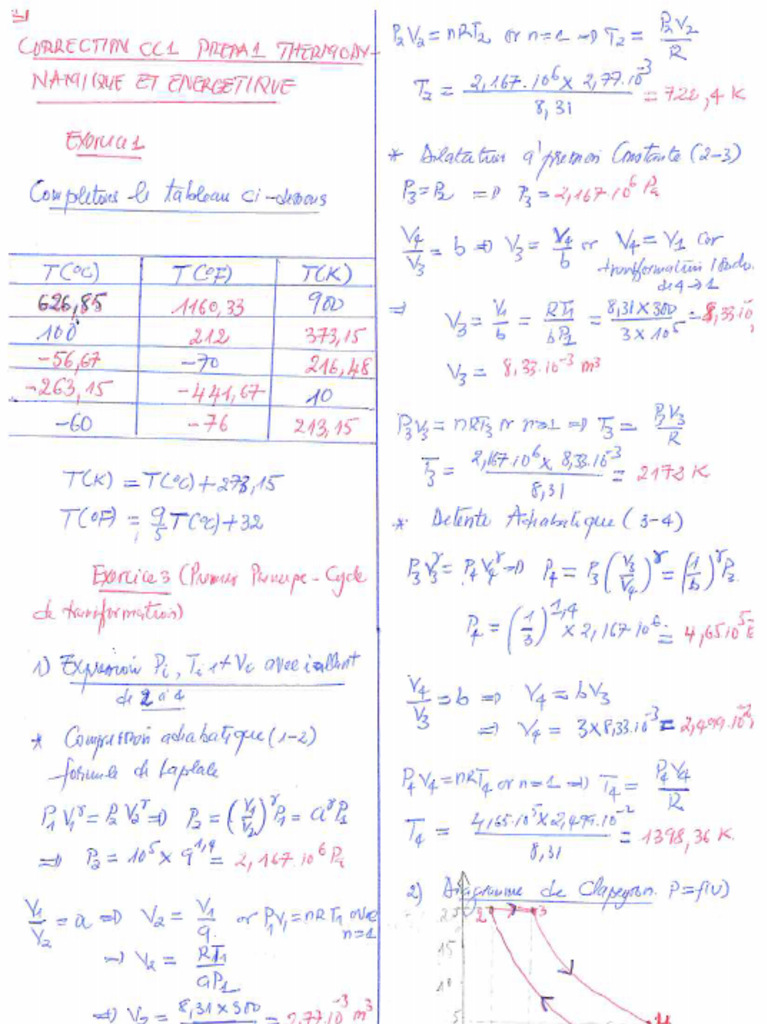 Correction Thermo Cc1 Prepa | PDF