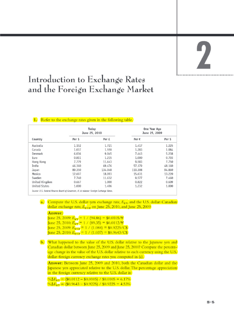 Introduction To Exchange Rates and The Foreign Exchange Market | PDF