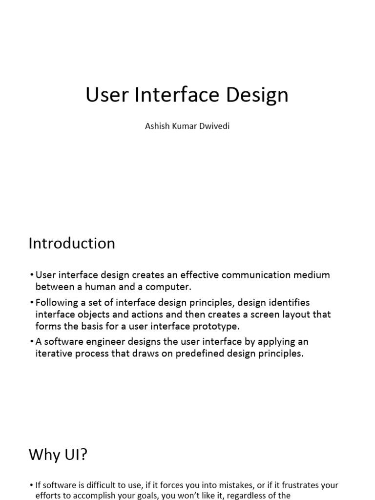 Swe 9 | PDF | User Interface | Human–Computer Interaction