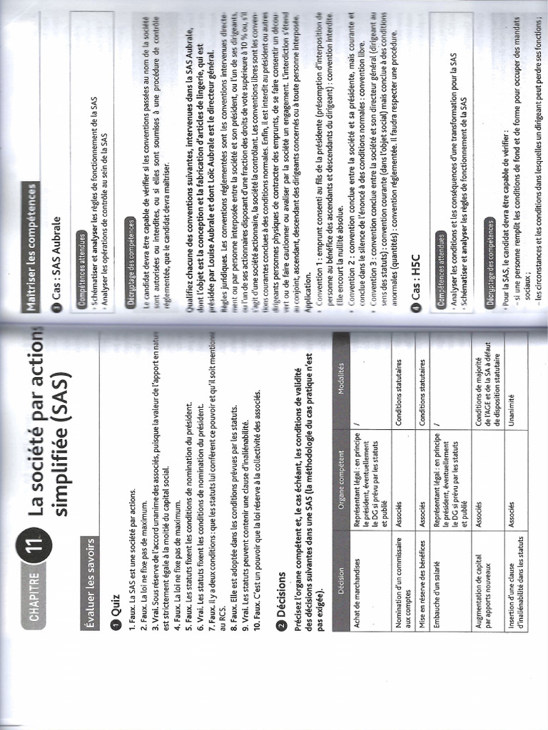 Corrigés Exo SAS | PDF