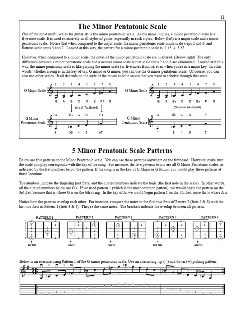 Minor Pent. Scale | PDF | Scale (Music) | Melody