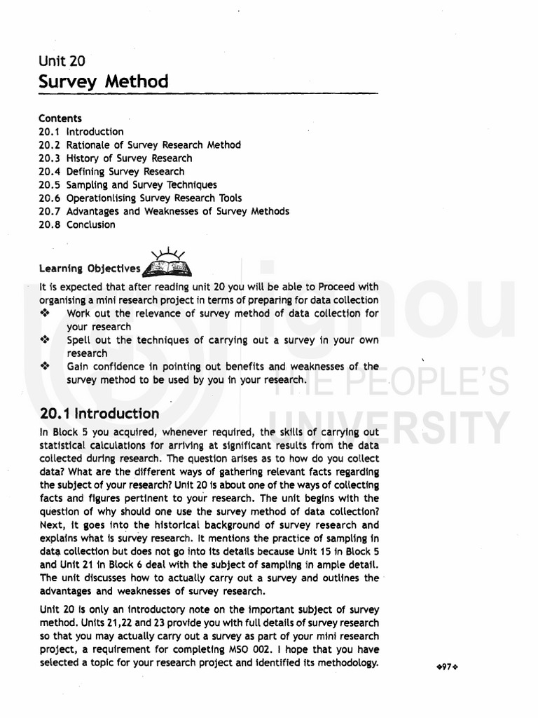 Survey Method | PDF | Survey Methodology | Sampling (Statistics)